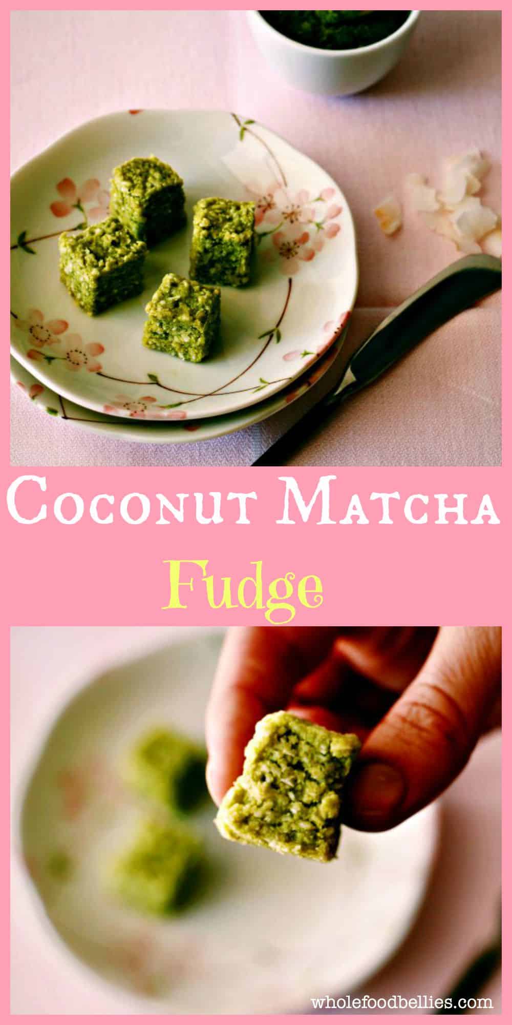 Raw Coconut Matcha Fudge - Whole Food Bellies