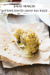 Baked Leftover Risotto Cheesy Rice Balls (Arancini)