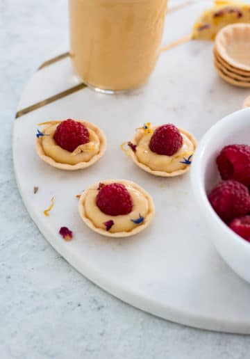 Mini Lemon Tarts with Fresh Raspberries - Whole Food Bellies