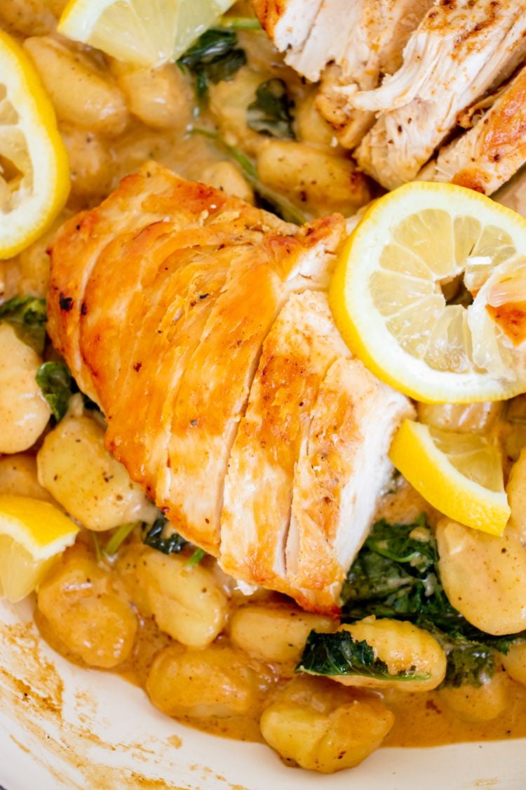 One Pan Lemon and Garlic Chicken and Gnocchi - Whole Food Bellies