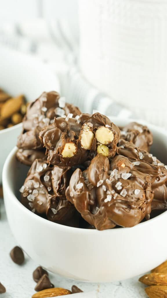 3 Ingredient Chocolate Covered Almond Clusters - Whole Food Bellies