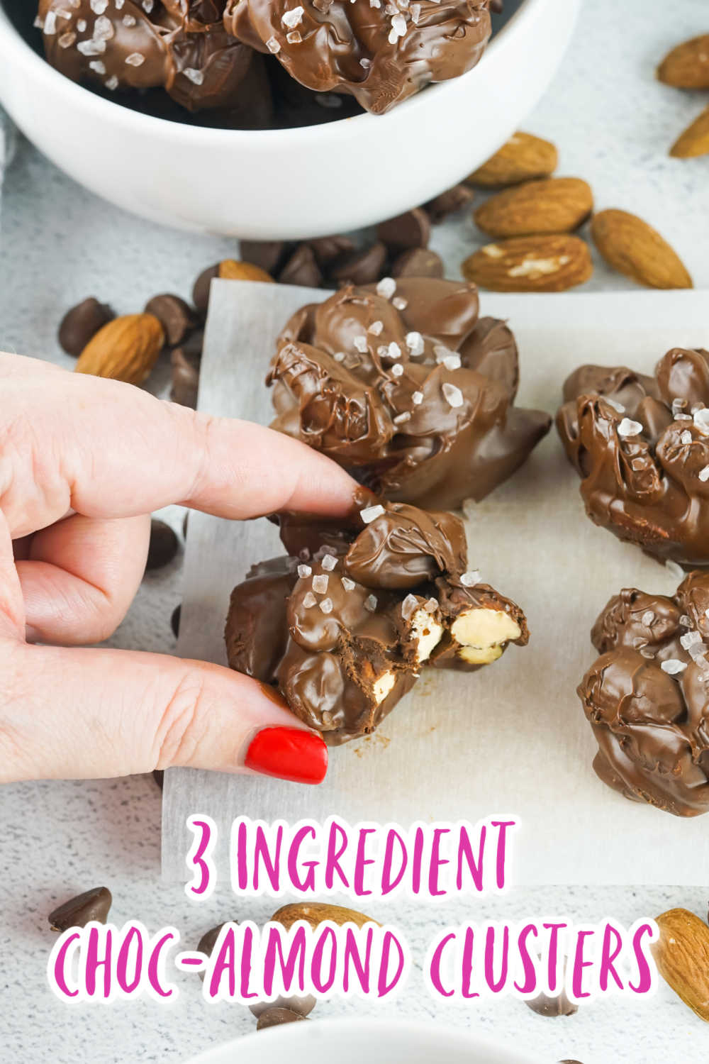 3 Ingredient Chocolate Covered Almond Clusters - Whole Food Bellies