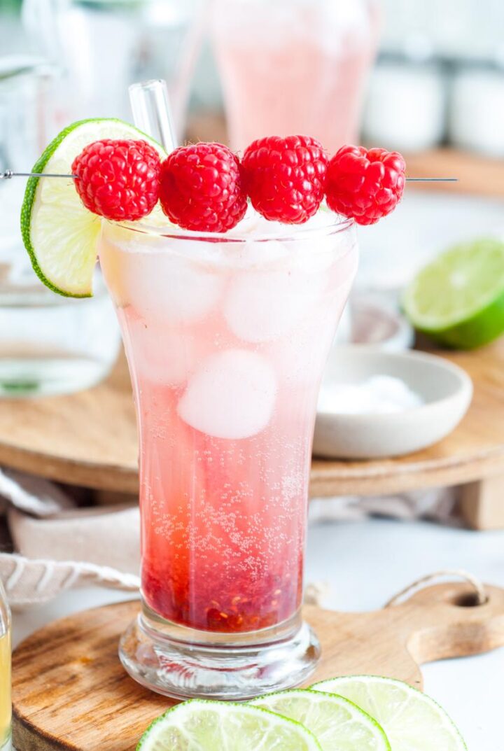 Sparkling Raspberry Lime Apple Cider Vinegar Mocktail - Whole Food Bellies